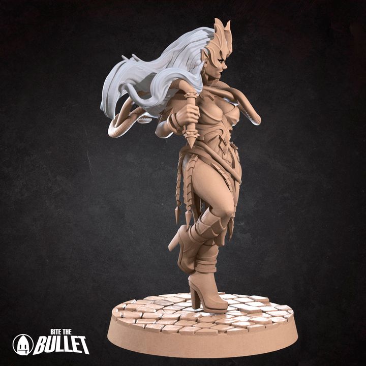 3D Printable Kendall, Drow Mistress (2 Versions) by Bite the Bullet